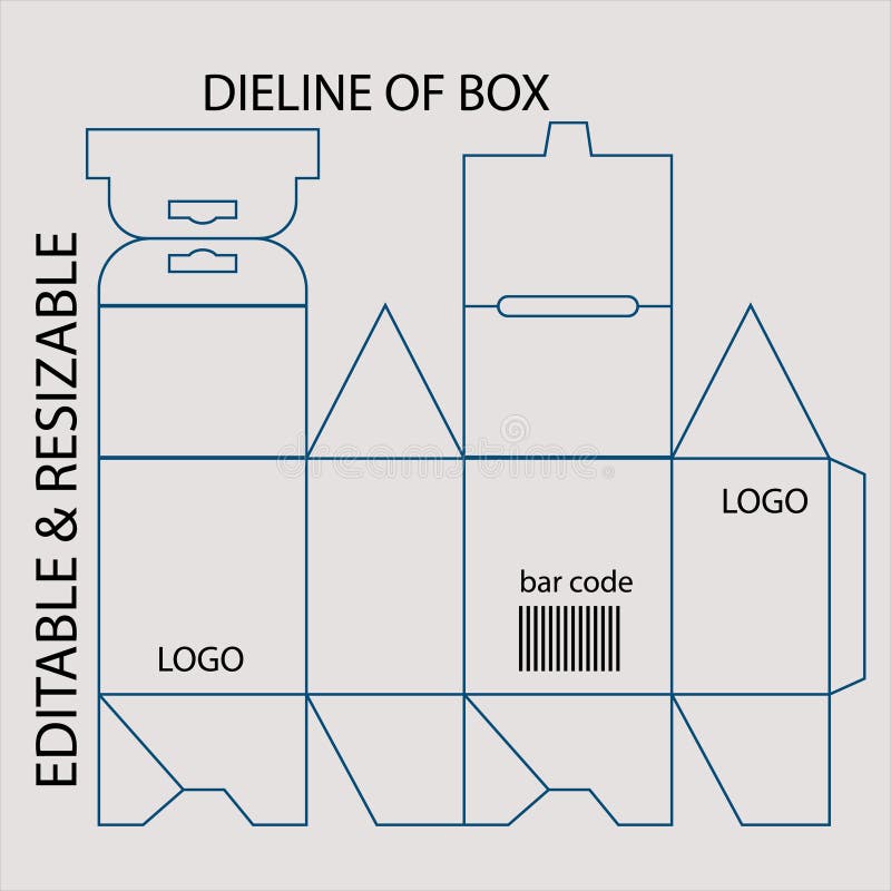 Retail Box Blueprint Template Design Stock Illustrations – 7,311 Retail ...