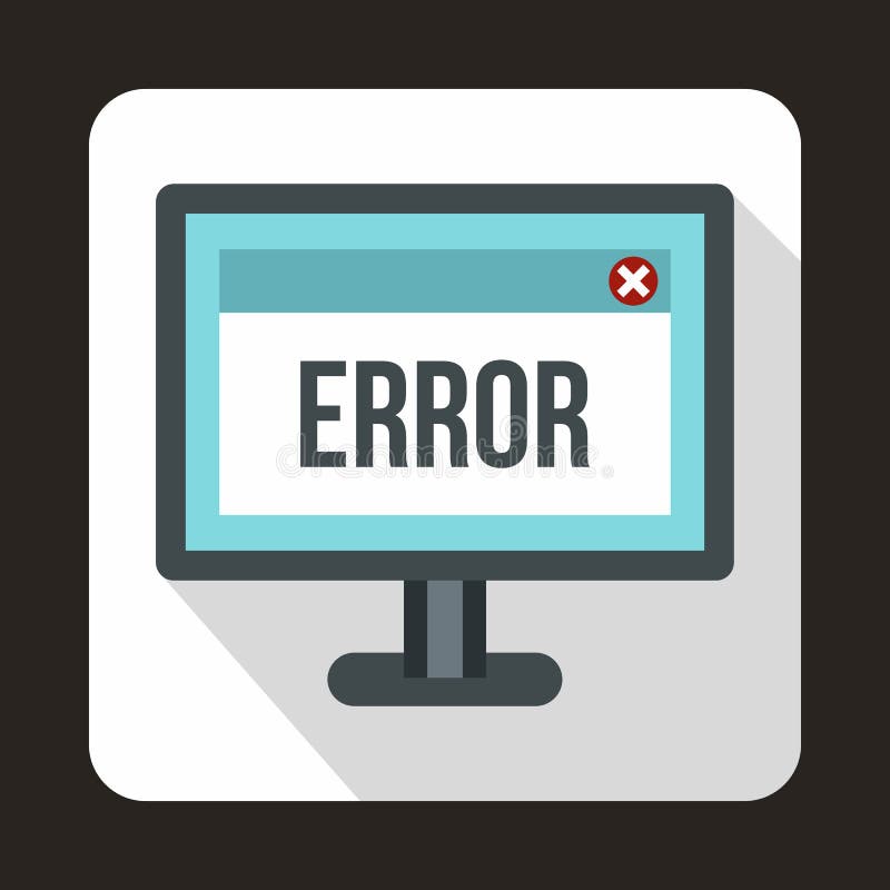 Error Sign on a Computer Monitor Icon Digital Green Stock Vector ...