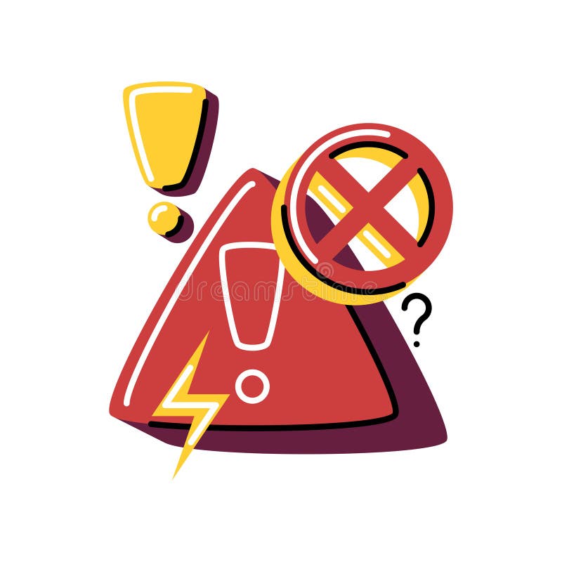 Vector Error in Bold Line Style . Editable Illustration Stock Vector ...