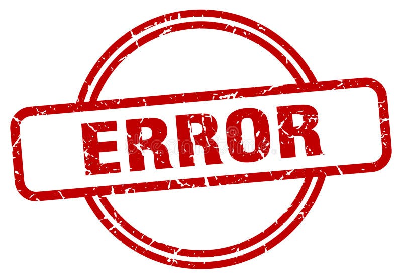 Error Stamp. Error Round Vintage Grunge Label Stock Vector ...