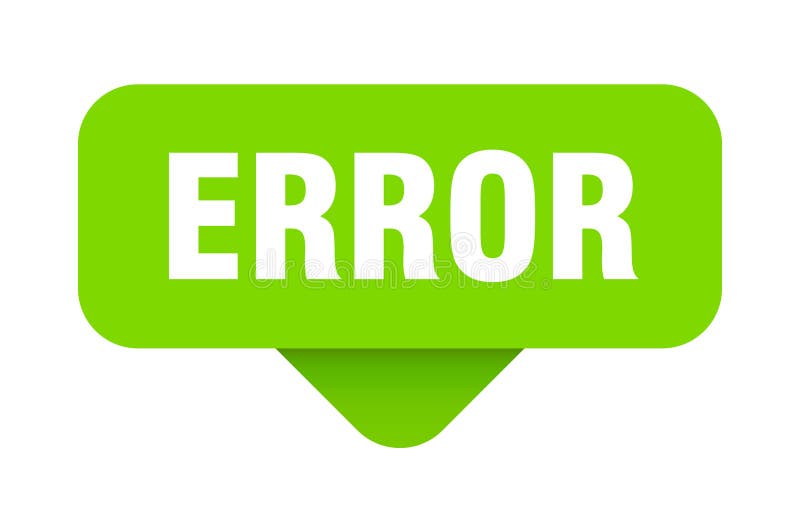 Error Sticker. Error Sign on Transparent Background Stock Vector ...