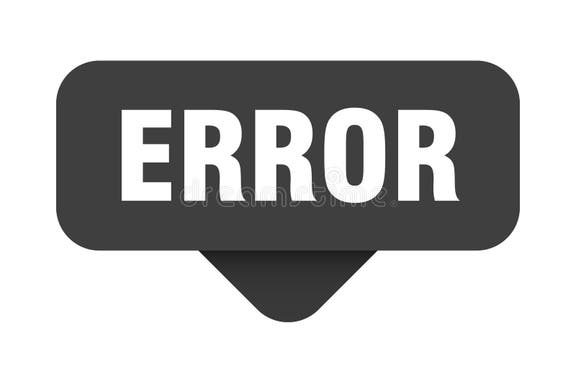 Error Sticker. Error Sign on Transparent Background Stock Vector ...