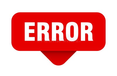 Error Sticker. Error Sign on Transparent Background Stock Vector ...