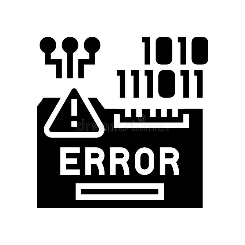 Error System Glyph Icon Vector Illustration Stock Illustration ...