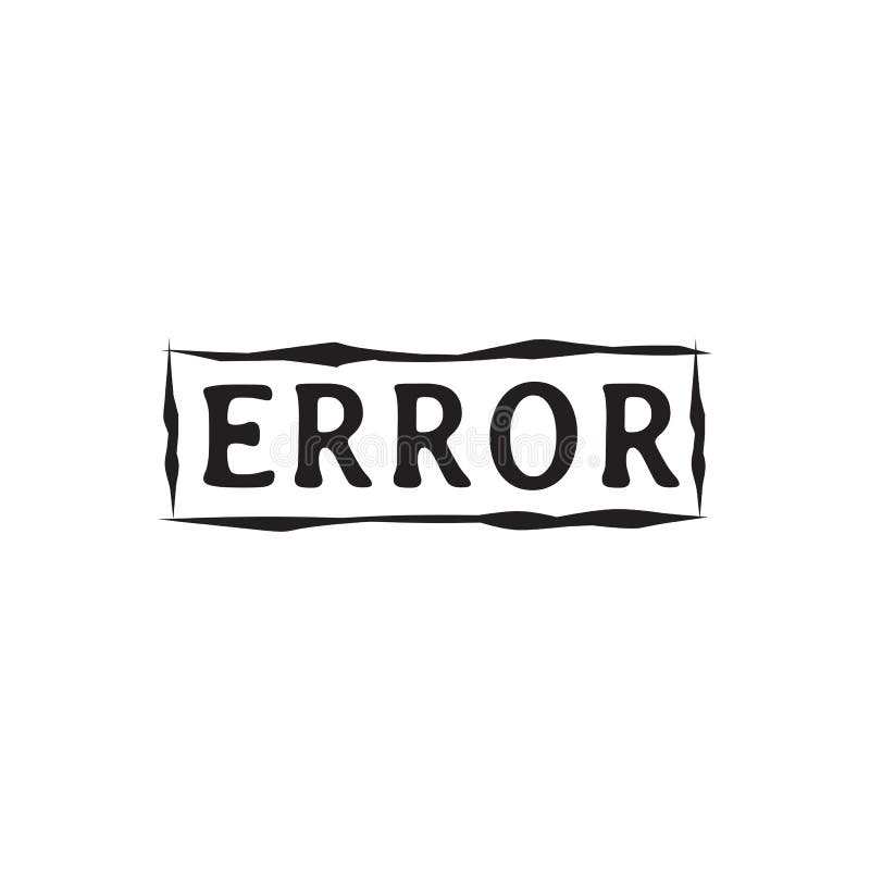 Error Message Icon Symbol Logo Design Stock Vector - Illustration of ...