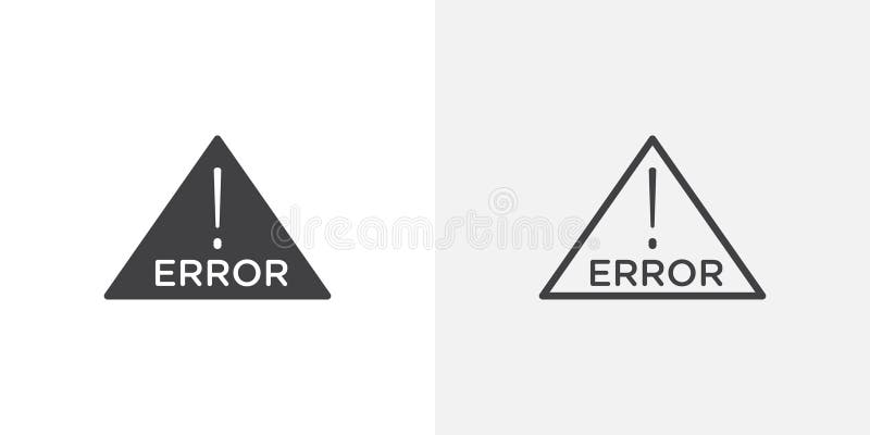 Error vecor icon set stock vector. Illustration of warning - 340560856