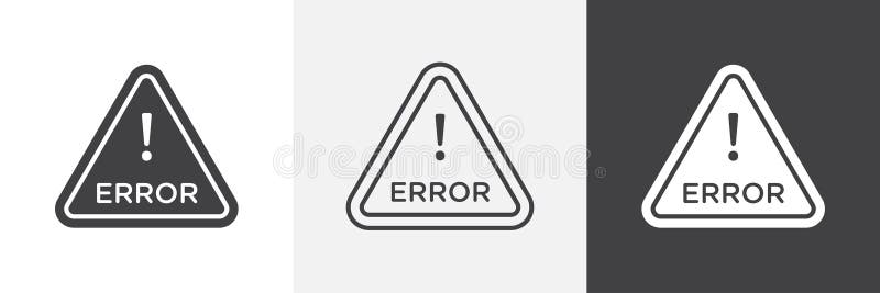 Error vecor icon set stock vector. Illustration of outline - 340693645