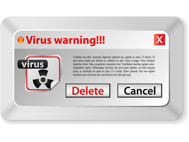 Laptop Error Screen with Cartoon Virus Stock Vector - Illustration of ...