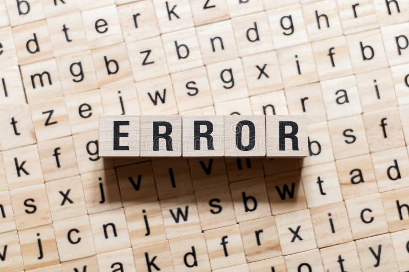 Error Word Concept on Cubes Stock Photo - Image of communication ...