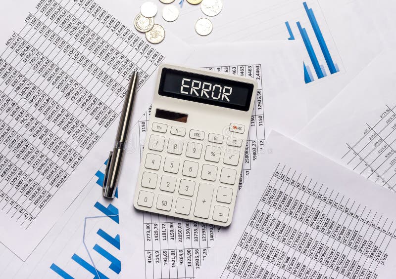 Error Word Inscription. Concept of Failure and Mistake Stock Photo ...