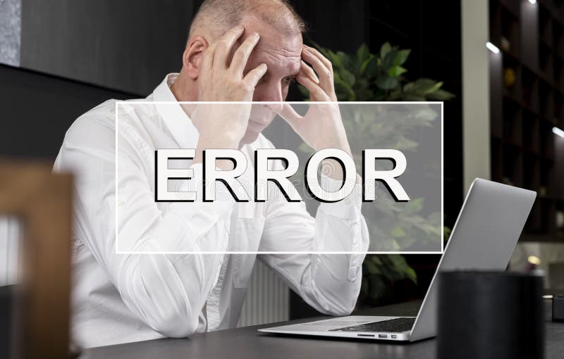 Error Word. Mistake, Failure in Business Concept Stock Image - Image of ...