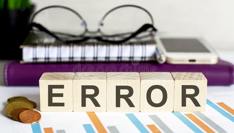 ERROR.Workword Made with Wooden Blocks and Wallet on Pink Stock Photo ...