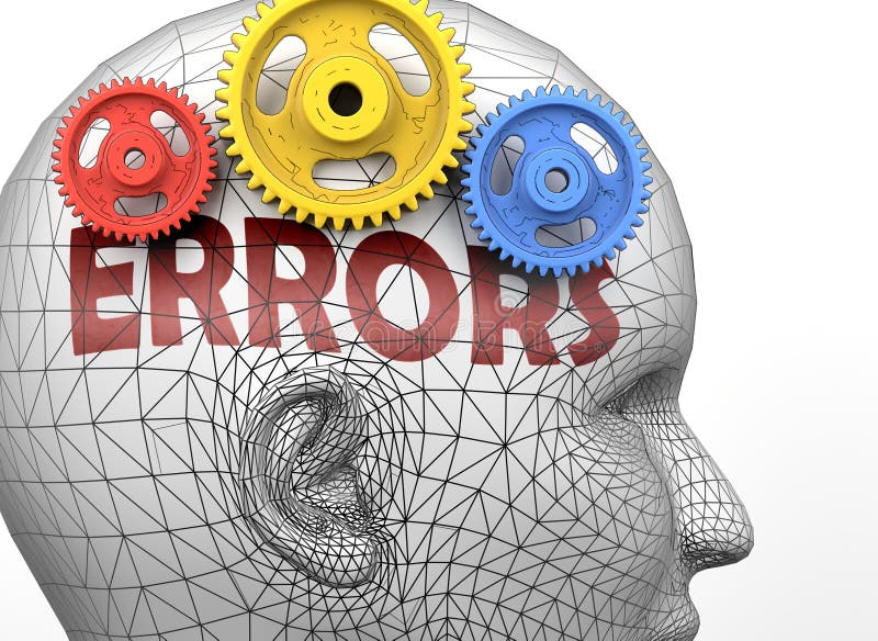 Errors and Human Mind - Pictured As Word Errors Inside a Head To ...