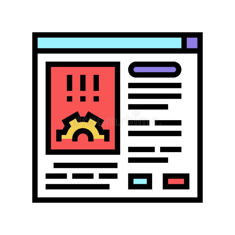 Errors Report Color Icon Vector Illustration Stock Illustration ...