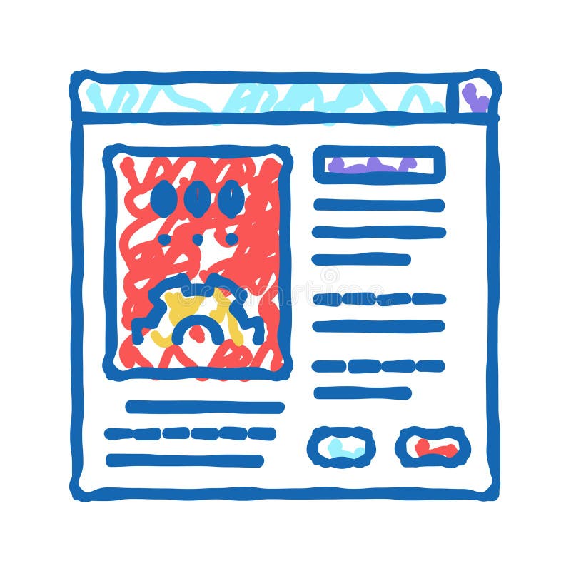 Errors Report Icon Doodle Illustration Stock Illustration ...