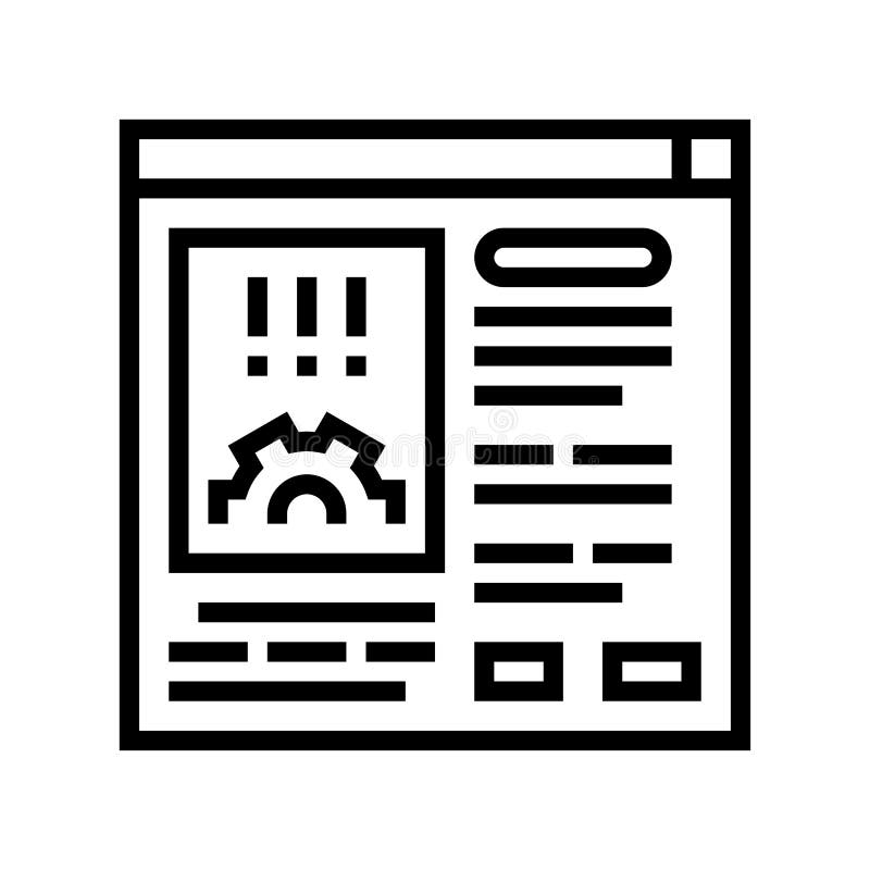 Errors Report Line Icon Vector Illustration Stock Illustration ...