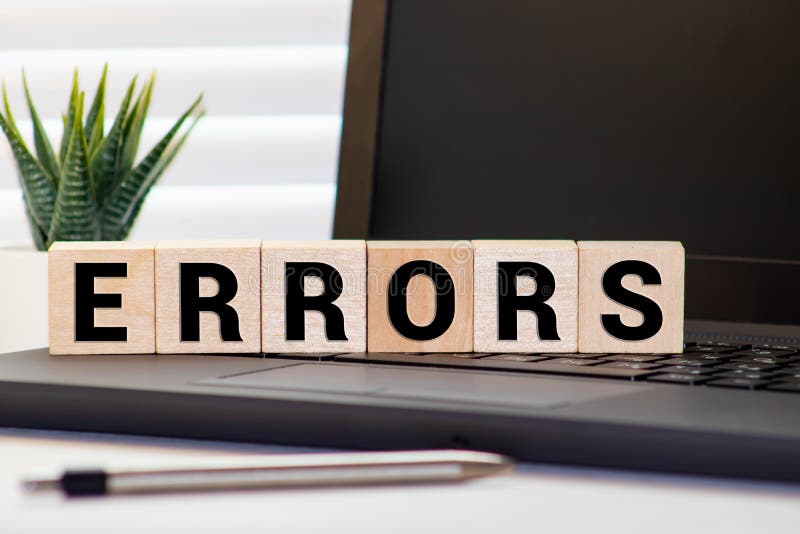ERRORS Word Made with Building Blocks Stock Image - Image of errors ...