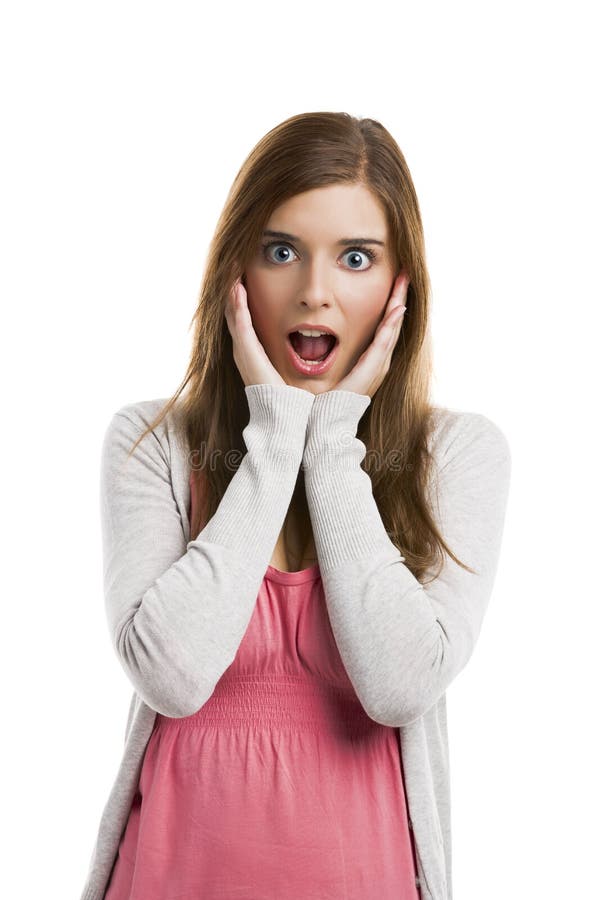 Erstaunen Sie Frau stockbild. Bild von freude, schönheit - 4780961