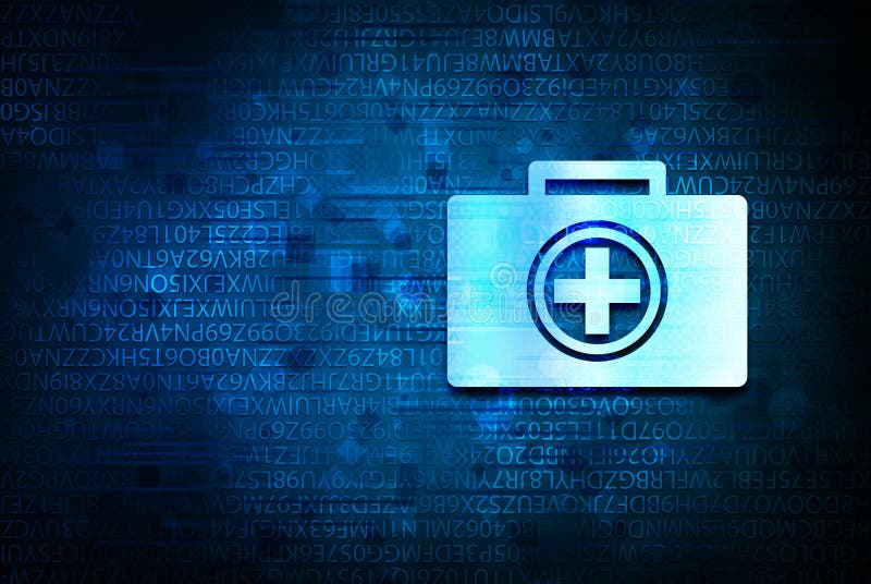 Erste Hilfe-Kit-Icon Abstrakte Blaue Hintergrund-Illustration Design ... Erste Hilfe-Kit-Icon Abstrakte Blaue Hintergrund-Illustration Design ...