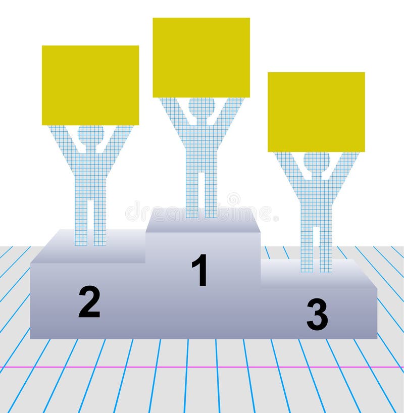 Erster Zweiter Dritter Platz Vektor Abbildung - Illustration von ...