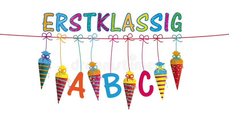 Erstklassig Hanging Candy Cones ABC White Header Stock Vector ...