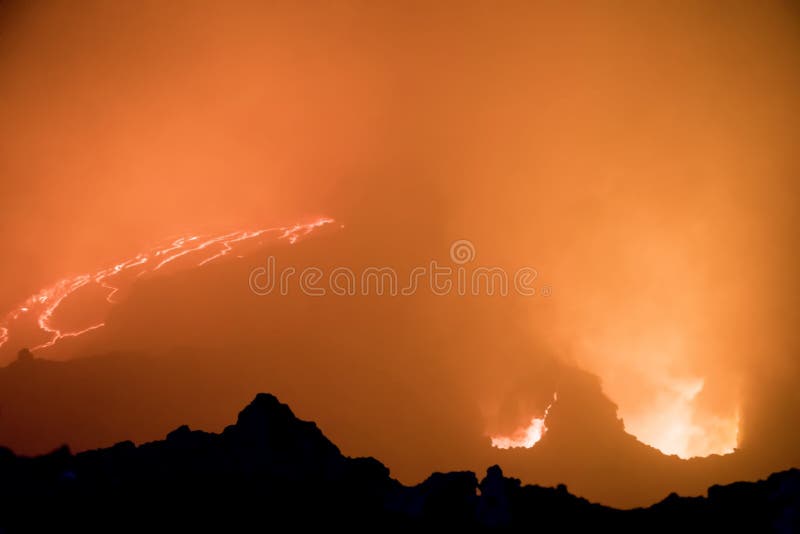 Erta Ale. Active Basaltic Shield Volcano in the Afar Region of Northern ...