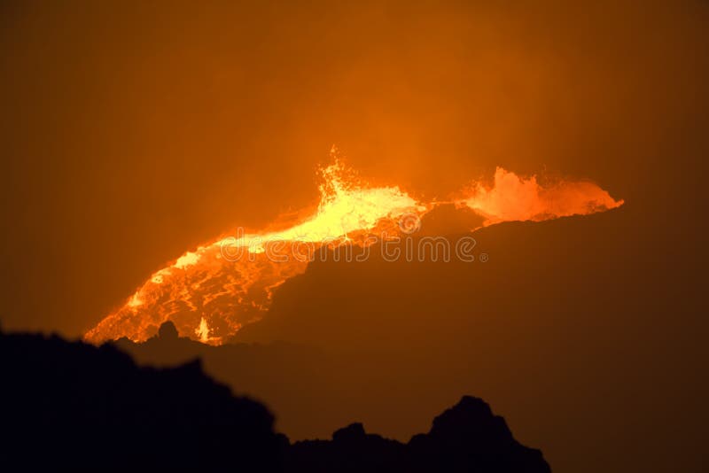 Erta Ale. Active Basaltic Shield Volcano in the Afar Region of Northern ...