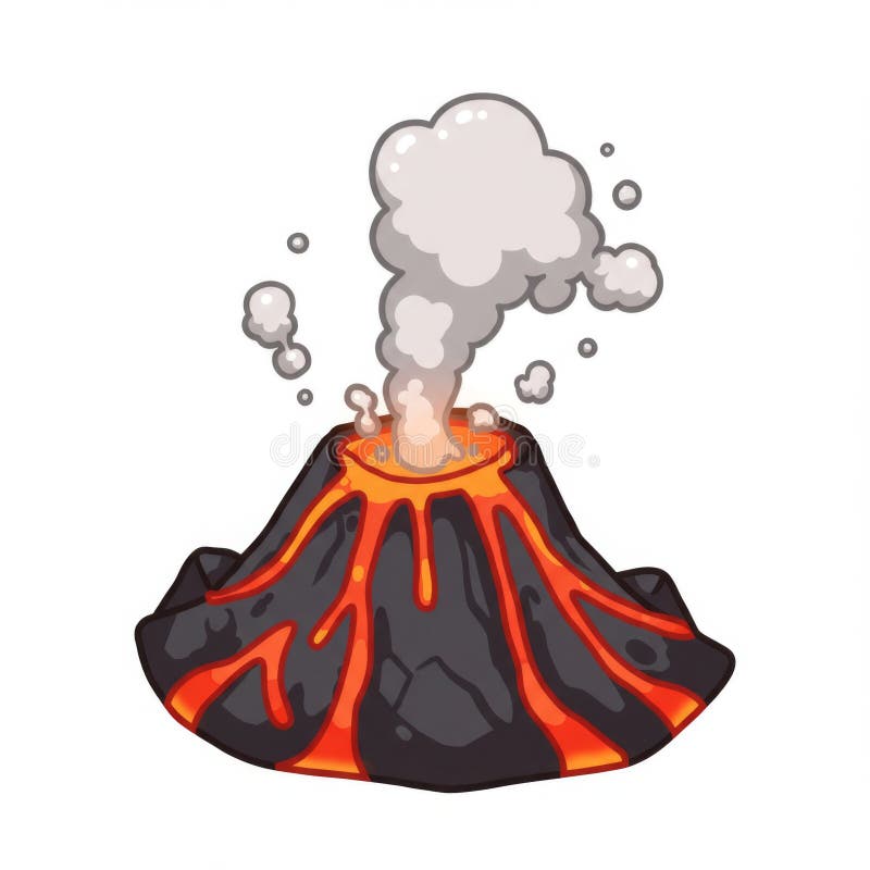 Volcano Spitting Lava Stock Illustrations – 5 Volcano Spitting Lava ...
