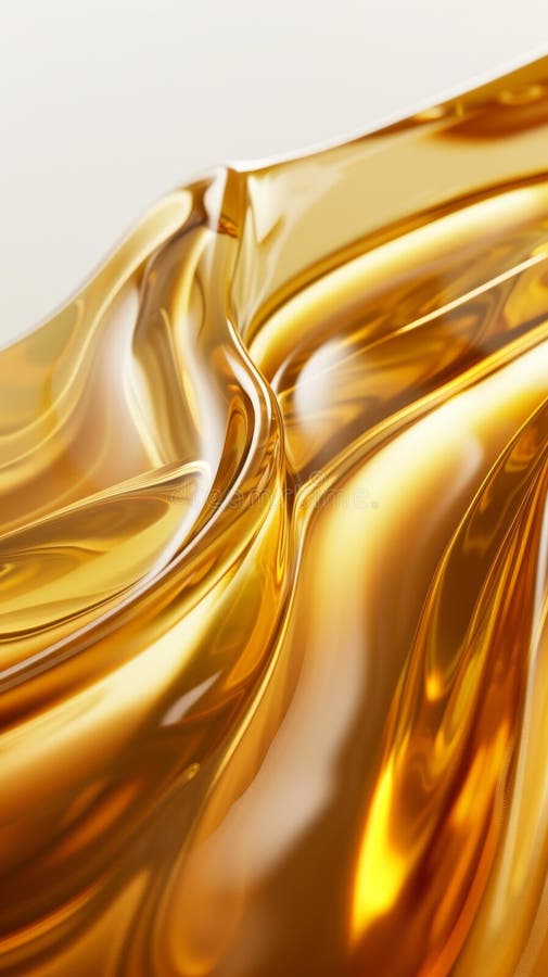 Erupting Streams of Molten Gold Cascade and Intertwine, Creating a ...