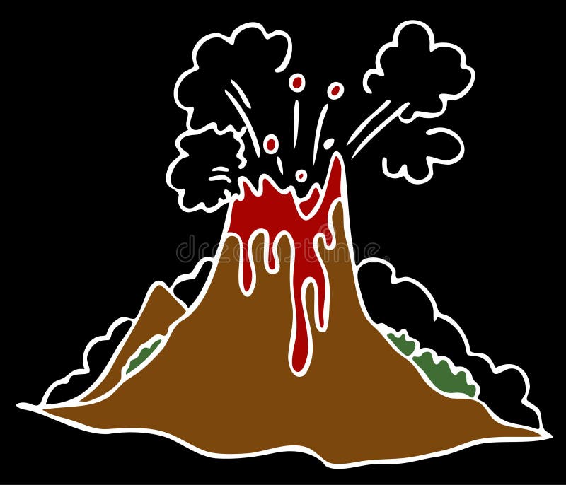 Cartoon exploding volcano stock vector. Illustration of geology - 21154381