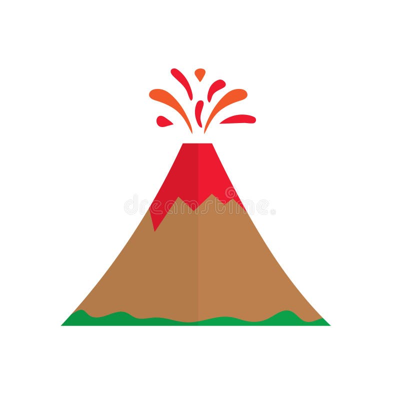 Erupting volcano icon stock vector. Illustration of location - 160460149