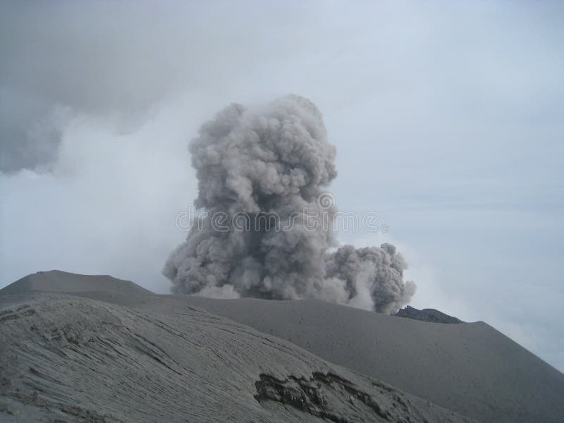 The Eruption in the Crater of the Semeru Volcano on the Island of Java ...