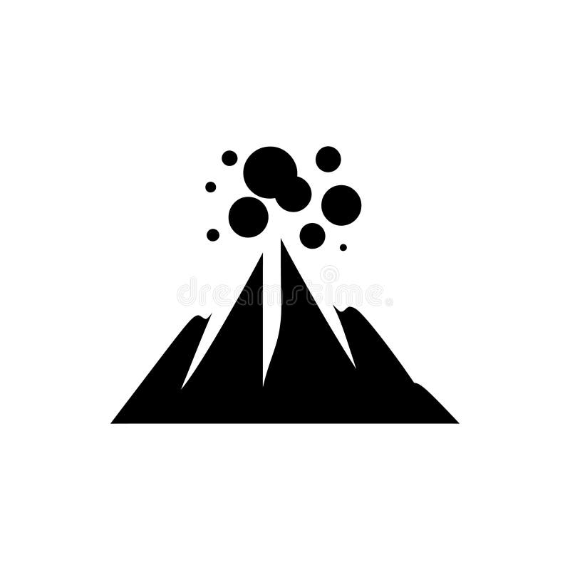 Eruption Icon stock vector. Illustration of earth, logo - 297319197