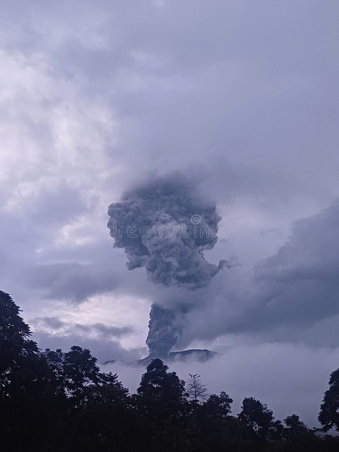 Eruption on the Morning in My Village Name Mountain is Marapi Stock ...