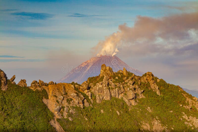 Eruption of Sinabung Vulcano in Sumatra, Indonesia Stock Image - Image ...