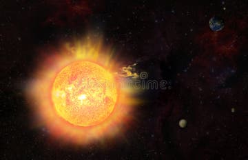Eruption - solar storm stock illustration. Illustration of storm - 11537850