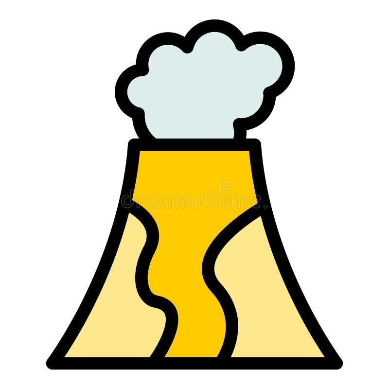 Eruption Volcano Icon Vector Flat Stock Illustration - Illustration of ...