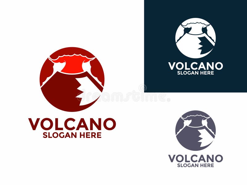 Eruption Volcano Mountain Logo Vector, Mountain Volcano Logo Design ...