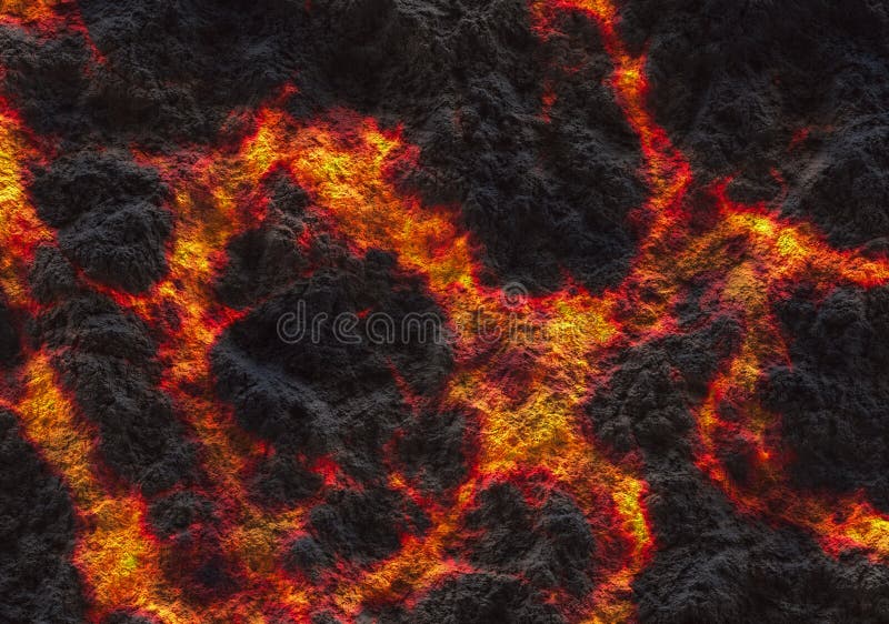 Eruption Volcano. Solidified Lava Texture Stock Illustration ...