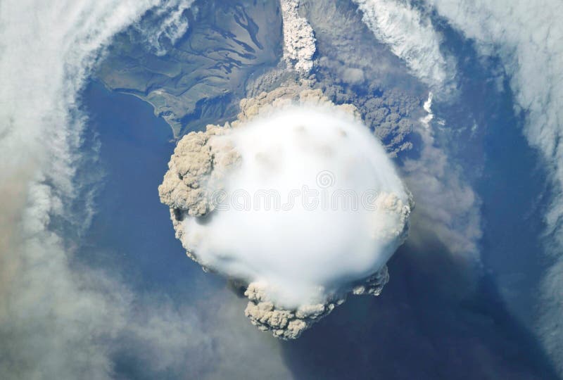 Eruption Volcano from Space. Elements of this Image Were Furnished by ...