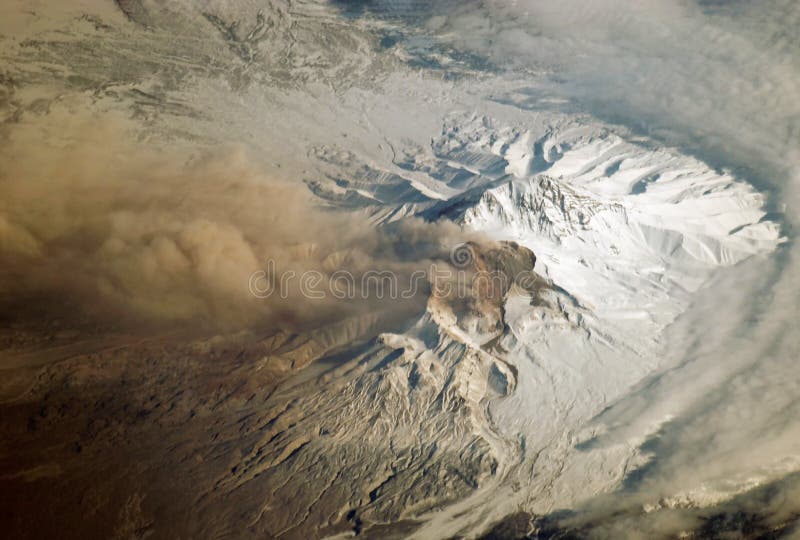 Eruption Volcano from Space. Elements of this Image Were Furnished by ...