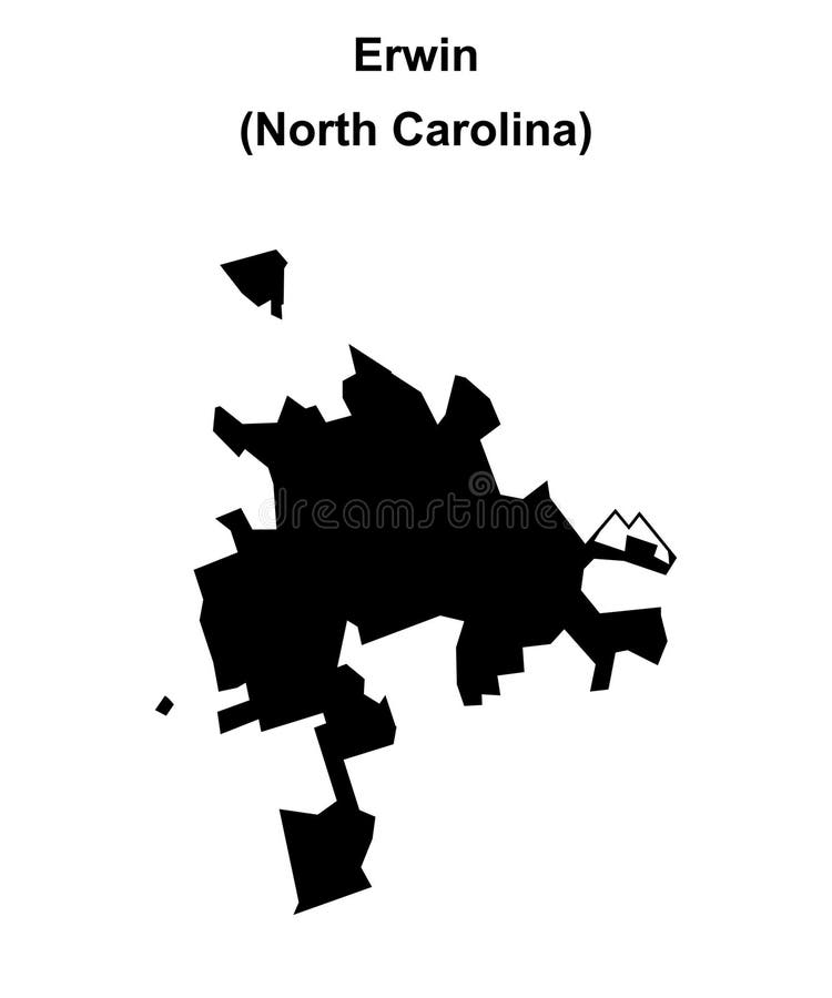 Erwin outline map stock vector. Illustration of infographic - 387542329