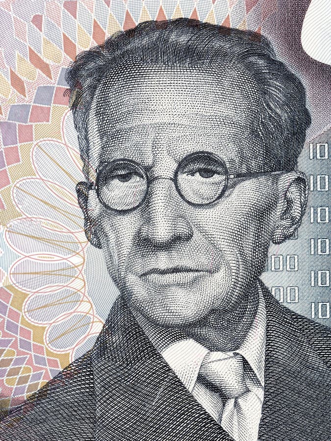 Erwin Schrodinger Portrait from Austrian Money Stock Photo - Image of ...
