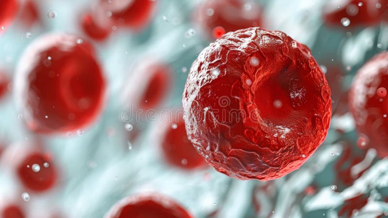 Erythrocytes Blood Cell Stream in Blood Stock Illustration ...