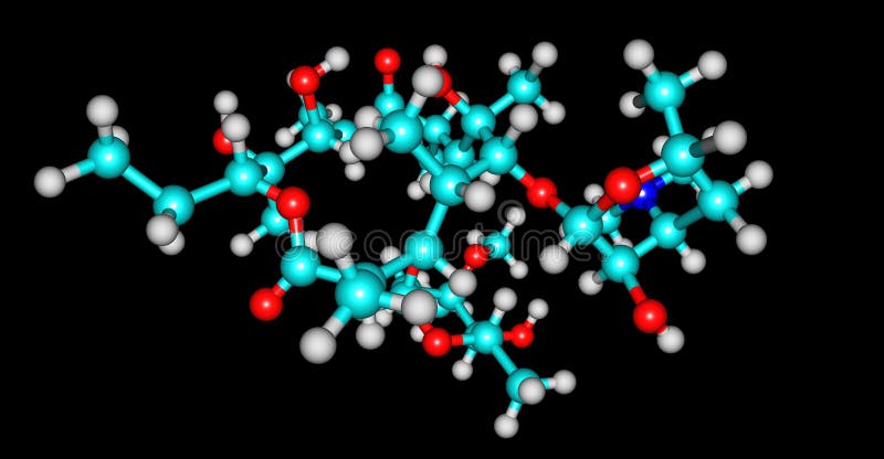 Erythromycin Antibiotic Drug Macrolide Class, Chemical Structure ...