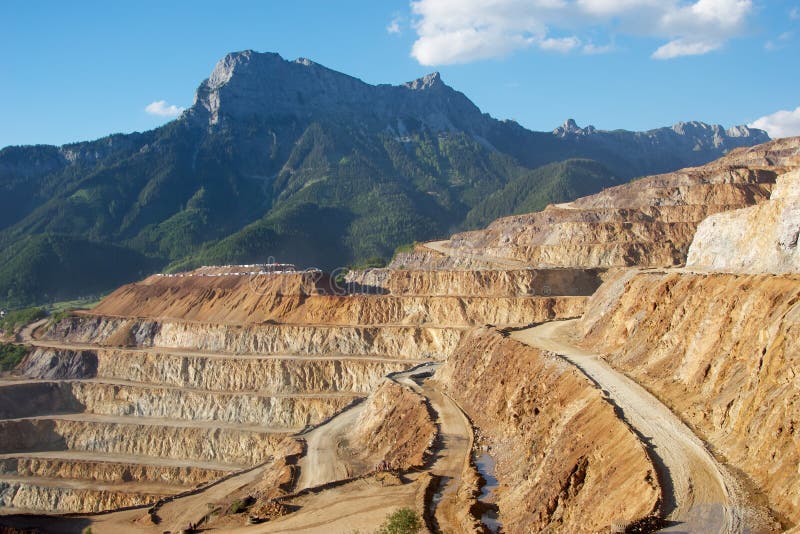 Erzberg Iron Mine with Mountains. Stock Photo - Image of green, austria ...