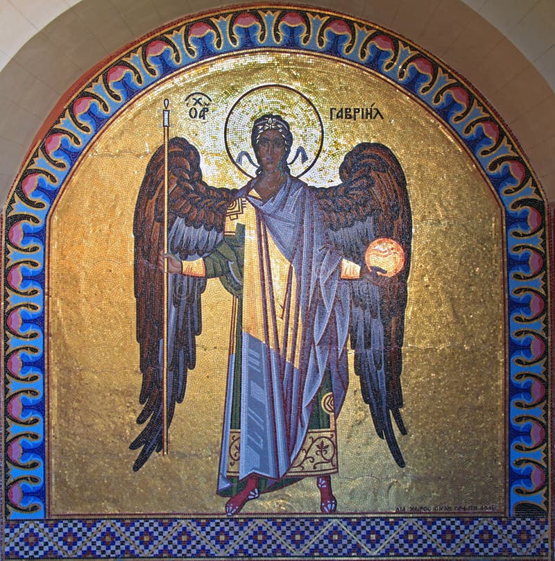 Ikone Des Erzengels Gabriel Stockbild - Bild von ikonographie, bild ...