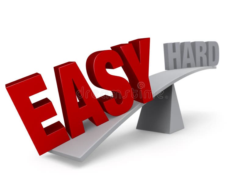 Es fácil stock de ilustración. Ilustración de complicado - 51076846