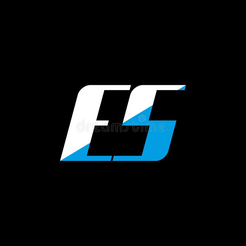 ES Letter Logo Design on Black Background. ES Creative Initials Letter ...