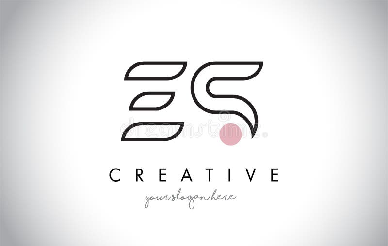 ES Letter Logo Design with Creative Modern Trendy Typography Stock ...